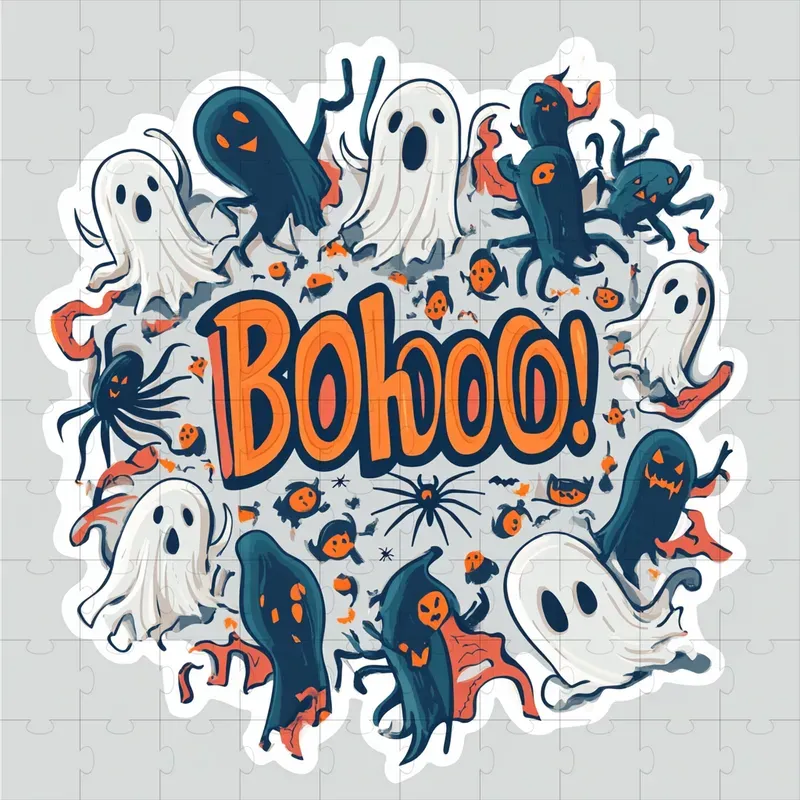 Halloween Text Clipart Sticker Designs Midjourney Prompt | PromptBase