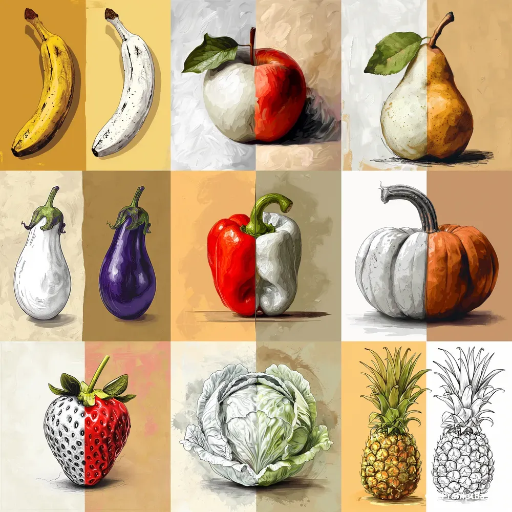 How To Paint Fruits And Vegetables Midjourney Prompt | PromptBase