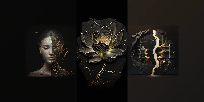 Kintsugi Art Midjourney Prompt | PromptBase