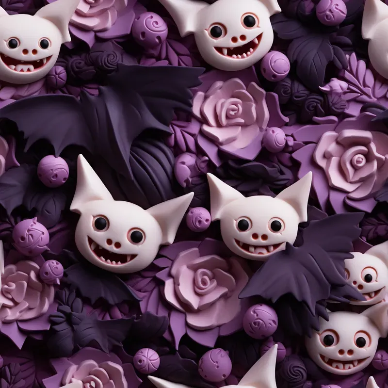 3D Halloween Clay Patterns Midjourney Prompt | PromptBase