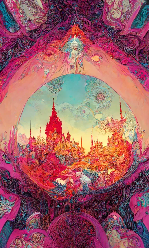 Psychedelic Cities Midjourney Prompt | PromptBase