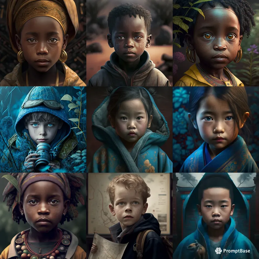 Amazing Children Portraits Midjourney Prompt | PromptBase