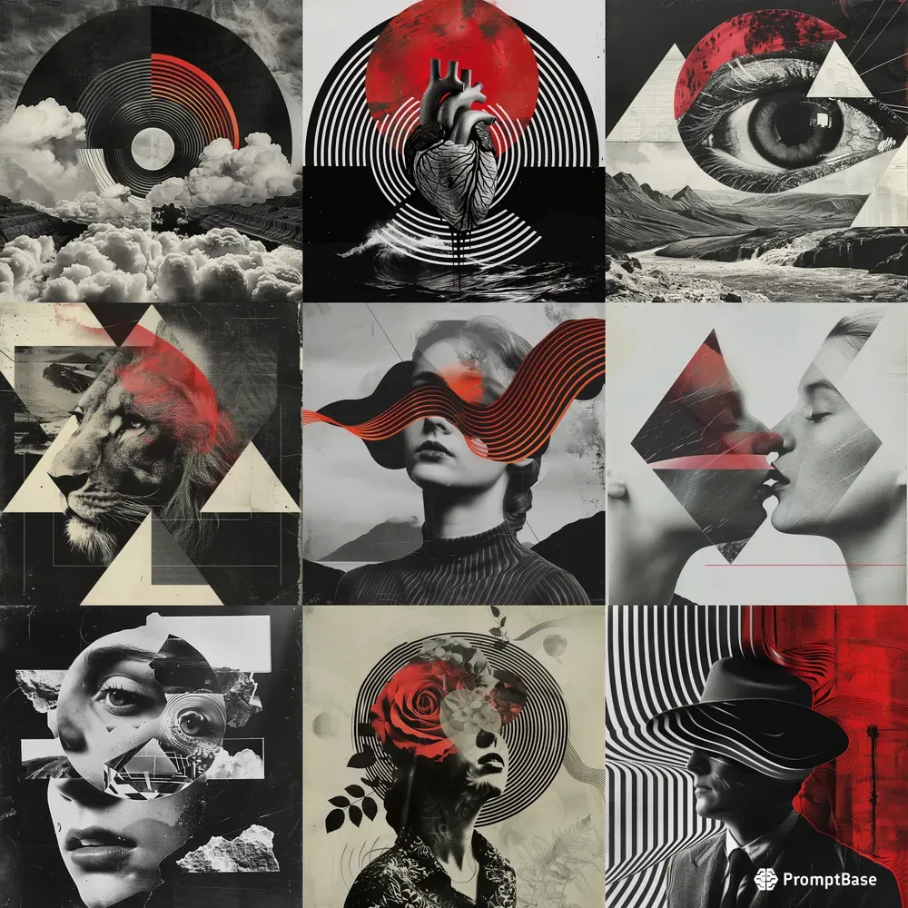 Surrealism Collages Midjourney Prompt | PromptBase