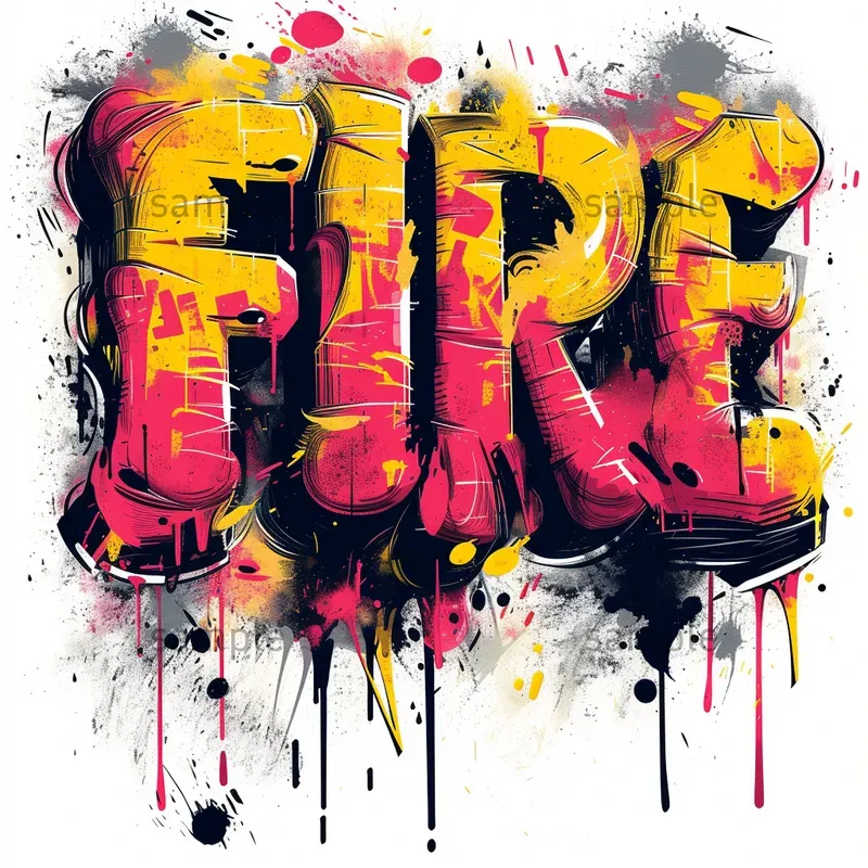 3D Graffiti Texts Midjourney Prompt | PromptBase