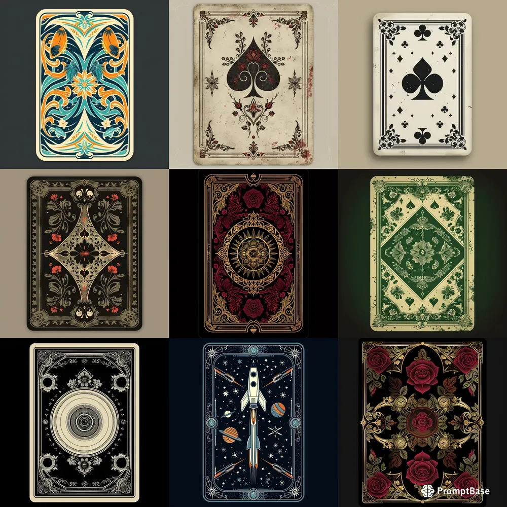 Erainspired Poker Card Designs Midjourney Prompt | PromptBase