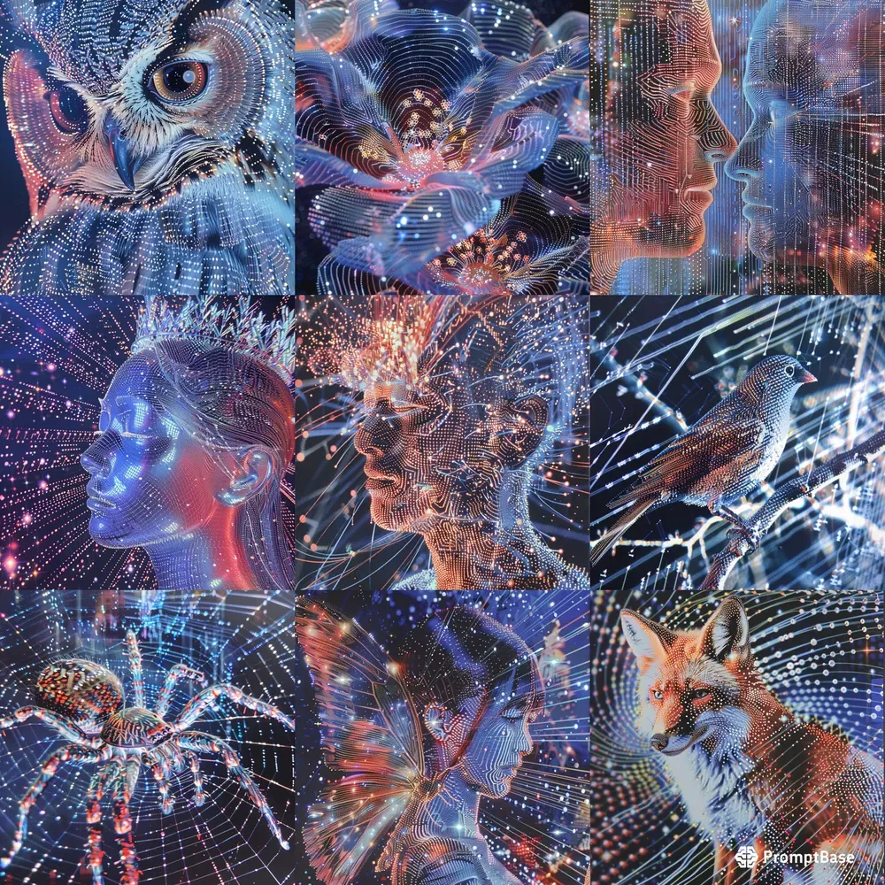 Cosmic Mesh Marvel Art Midjourney Prompt | PromptBase