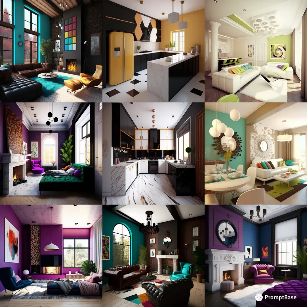 Eccentric Architecture Interior Designs Midjourney Prompt | PromptBase