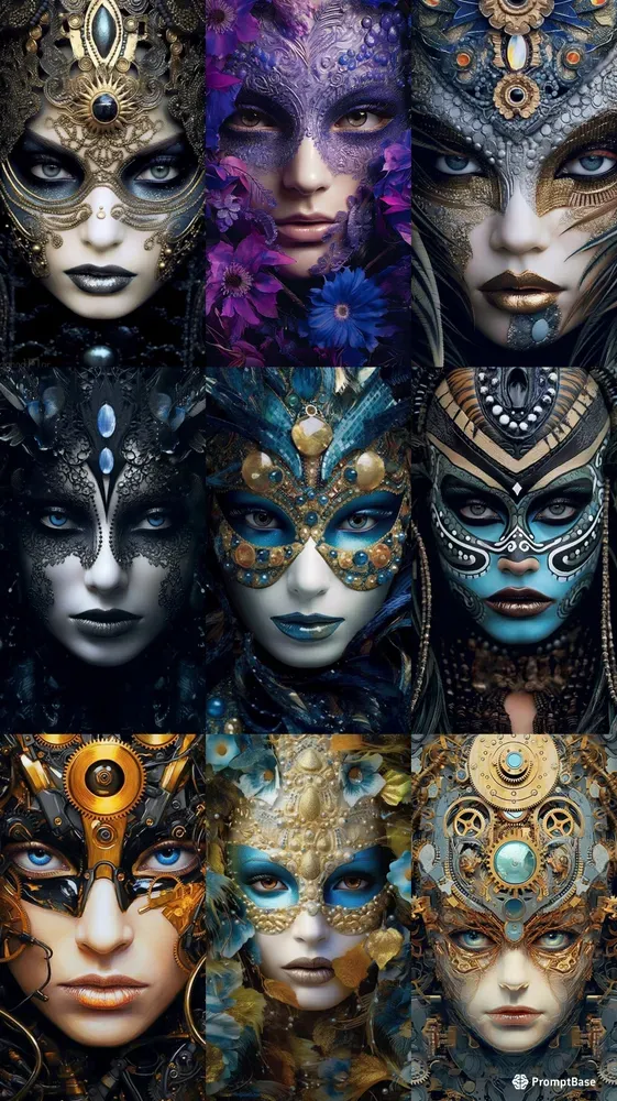 Mesmerizing Artistic Masks In Every Style Midjourney Prompt | PromptBase