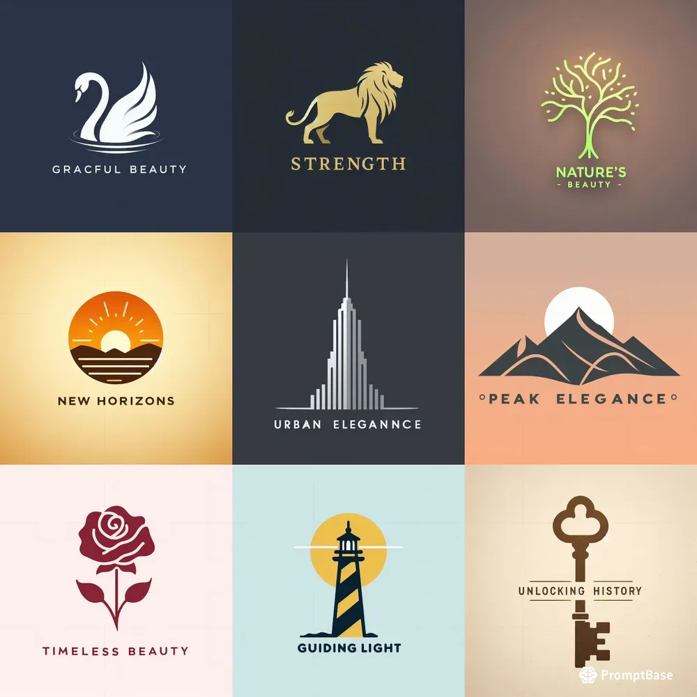 Simple And Elegant Logos DALL·E Prompt | PromptBase