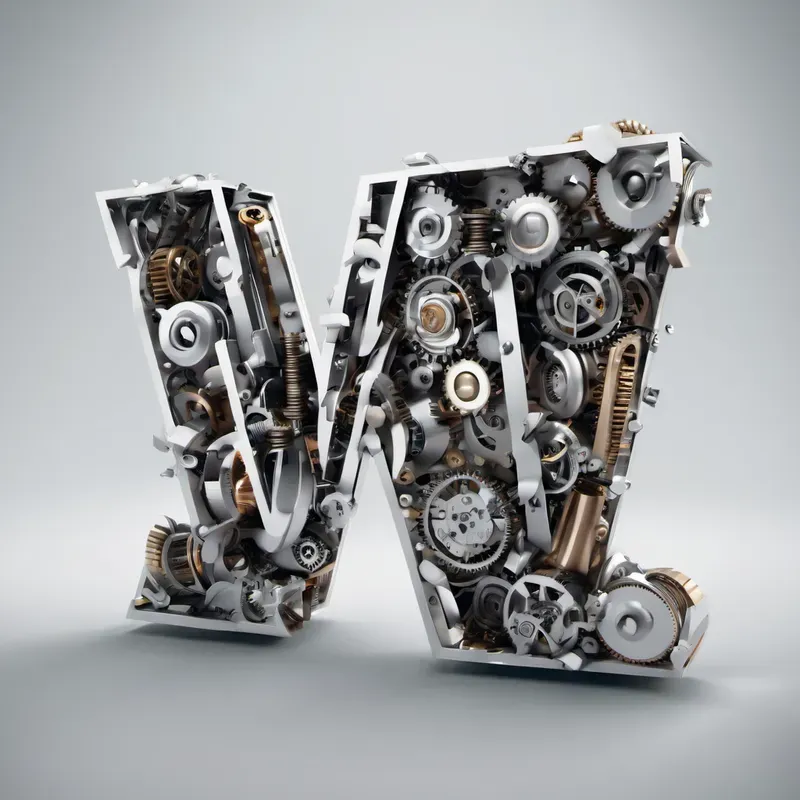 Mechanical Style Letters Stable Diffusion Prompt | PromptBase