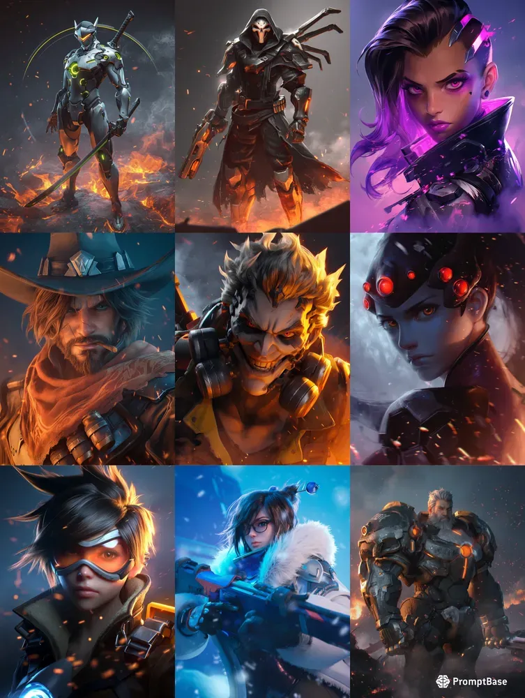 Epic Realistic Overwatch Characters Midjourney Prompt | PromptBase