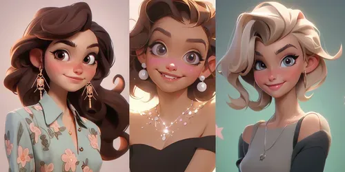 Cartoon Characters In Pixar Style Midjourney Prompt | PromptBase