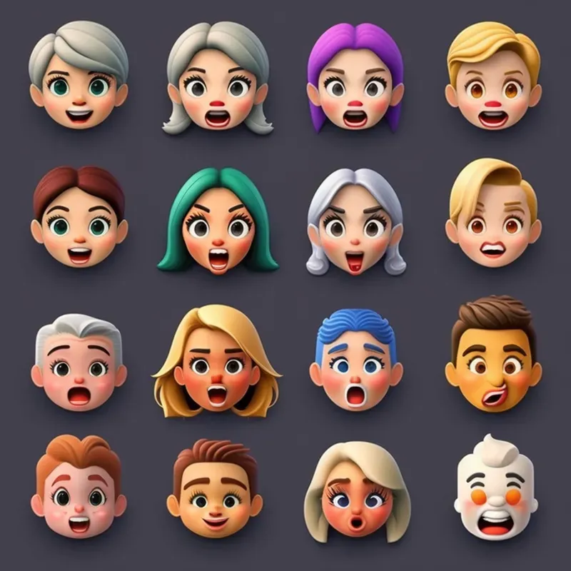 Cute And Realistics Emojis Icons Midjourney Prompt | PromptBase