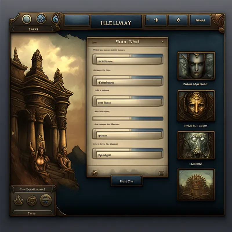 Beautiful Ui Game Designs Midjourney Prompt | PromptBase