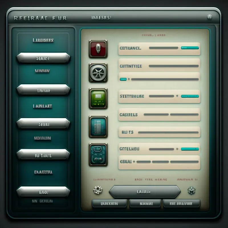 Beautiful Ui Game Designs Midjourney Prompt | PromptBase