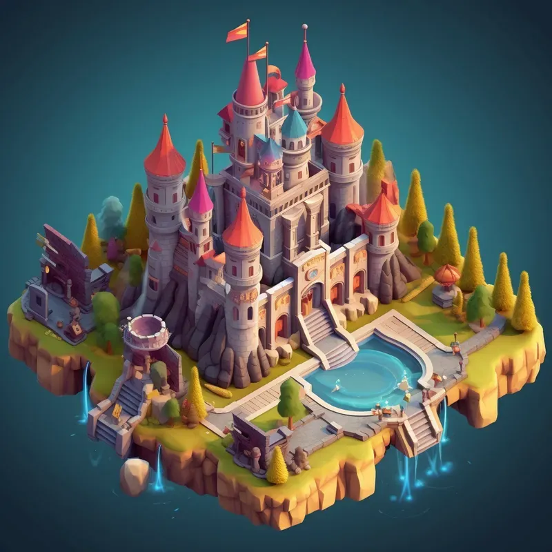 Isometric Video Games Designs Midjourney Prompt | PromptBase