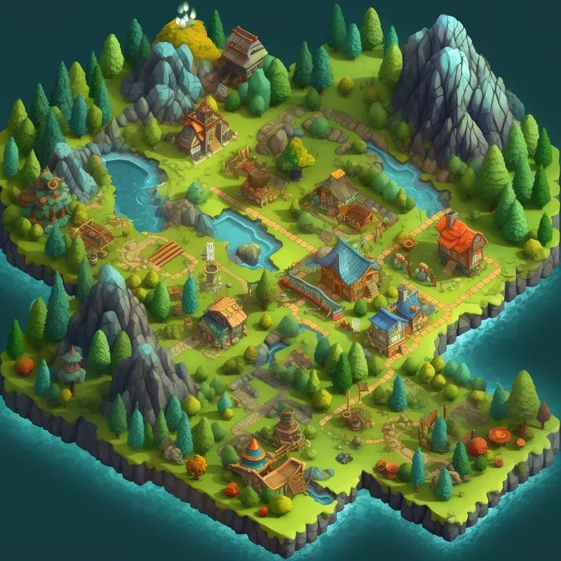 Isometric Video Games Designs Midjourney Prompt | PromptBase