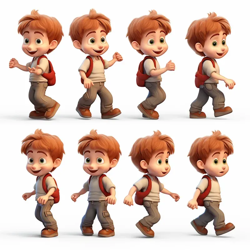 Multiple Poses Characters Designs Midjourney Prompt | PromptBase