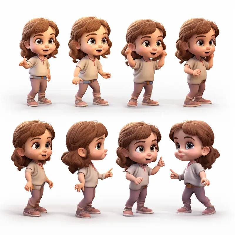 Multiple Poses Characters Designs Midjourney Prompt | PromptBase