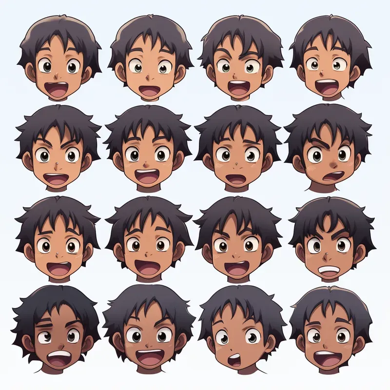 Facial Expressions Of Anime Characters Midjourney Prompt | PromptBase