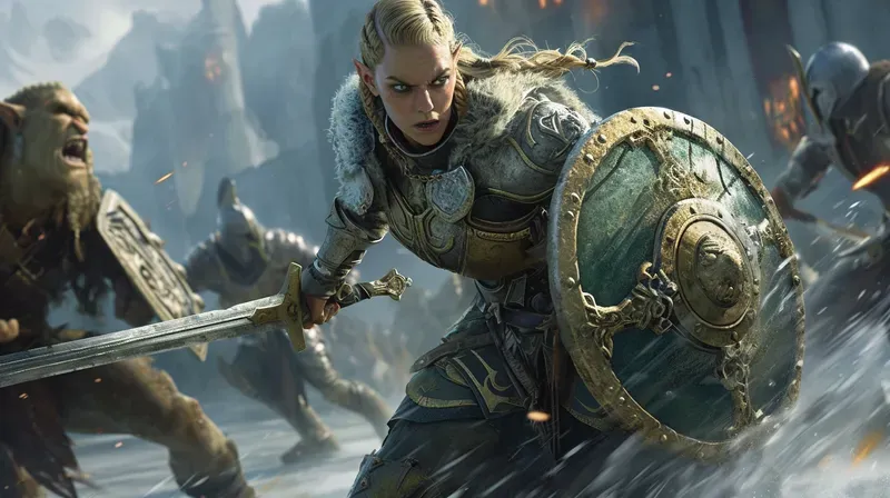 Fantasy Knights Action Shots Midjourney Prompt | PromptBase