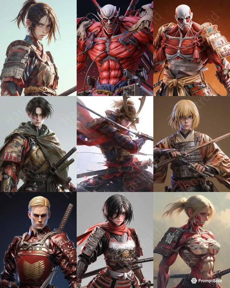 Attacks On Titan Samurai Fusions Midjourney Prompt | PromptBase