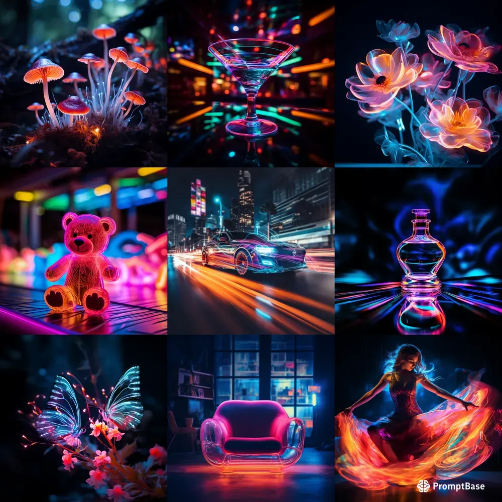 Flashes Into The Neon Age Neon Strikes Midjourney Prompt | PromptBase
