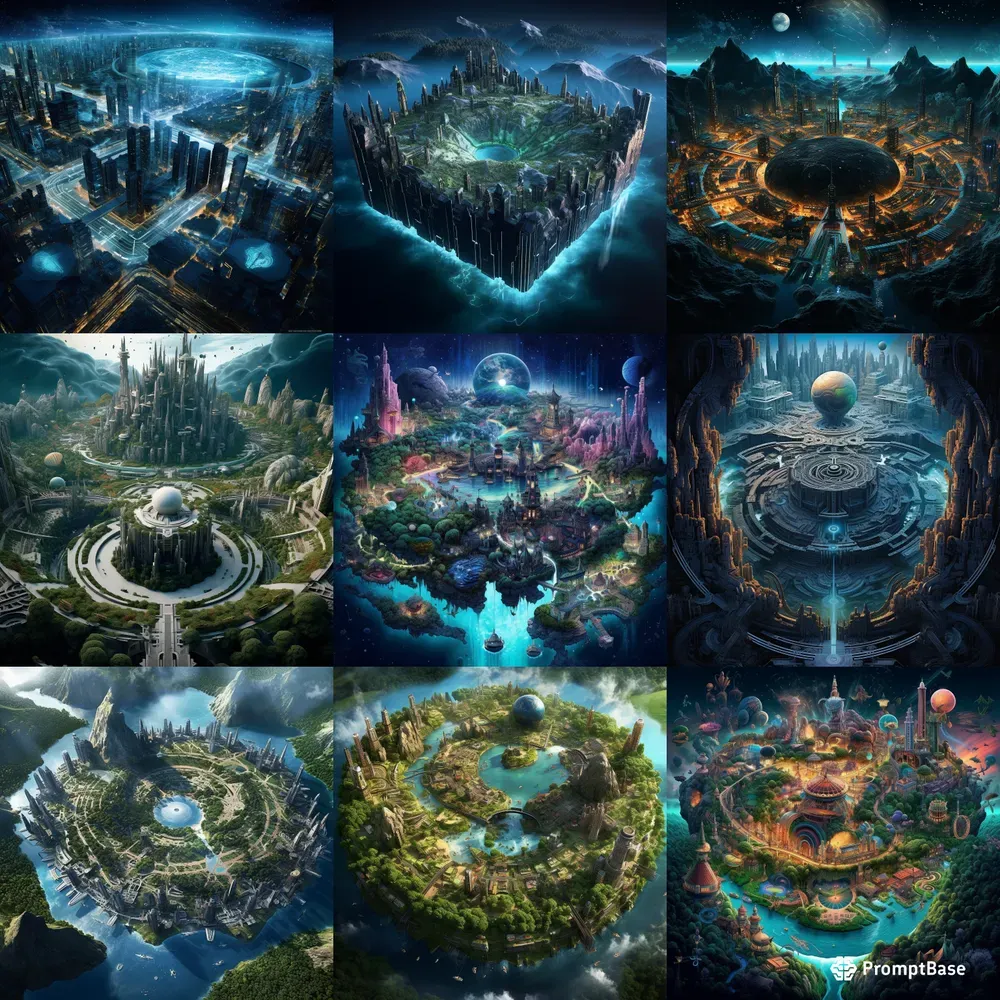 3D Uhd Future World Maps Midjourney Prompt | PromptBase