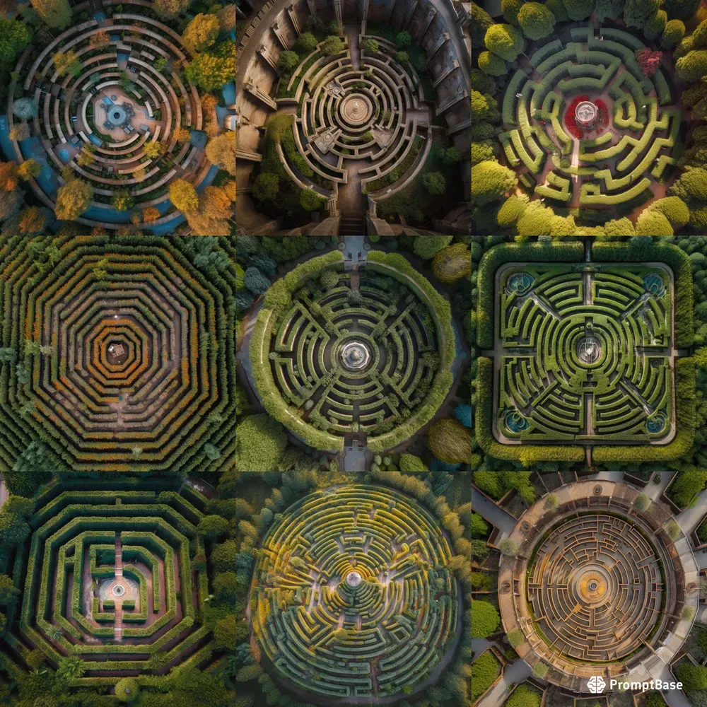 Top Views Of Labyrinths Midjourney Prompt | PromptBase