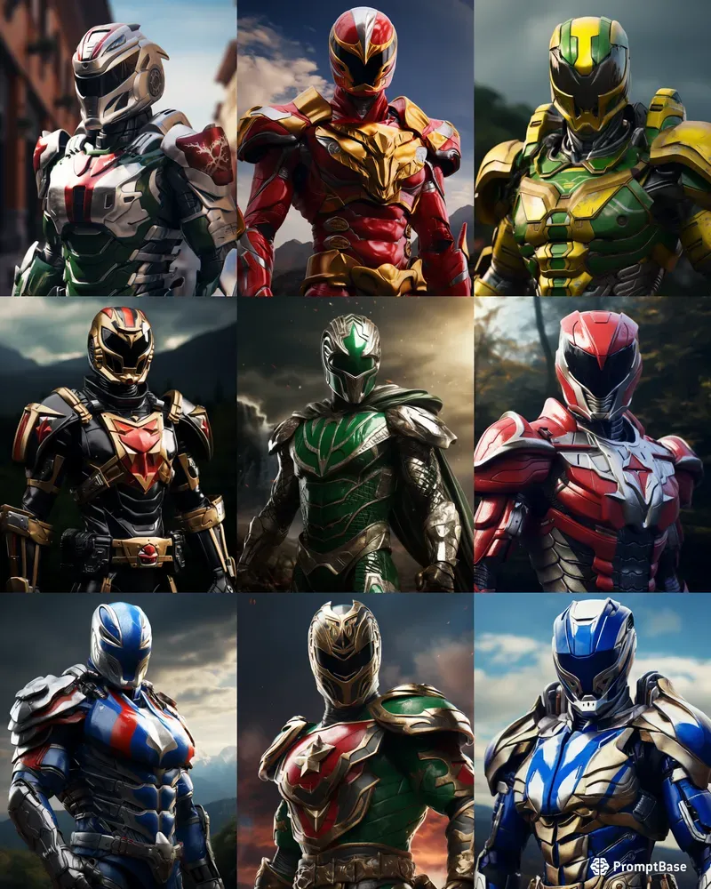 Country Power Rangers Midjourney Prompt | PromptBase