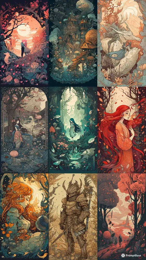 Fantasy Childrens Book Illustrations Midjourney Prompt | PromptBase