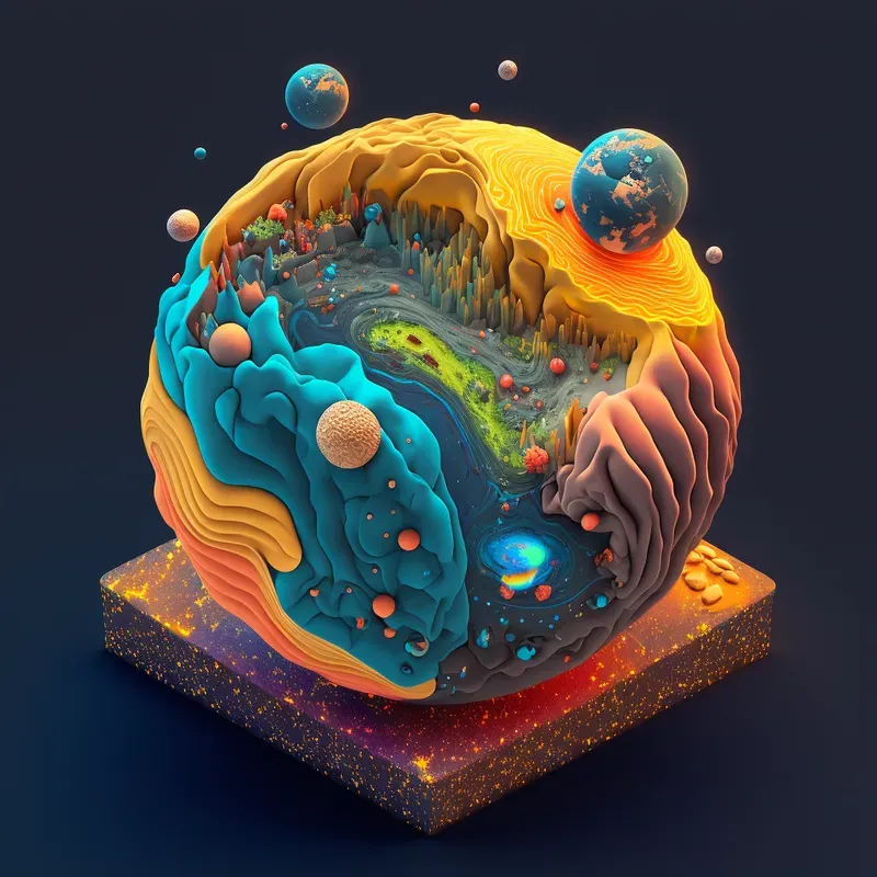 3D Galaxy Models Midjourney Prompt | PromptBase