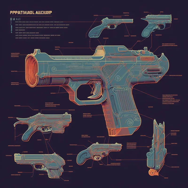 Scifi Gun Schematics Midjourney Prompt | PromptBase