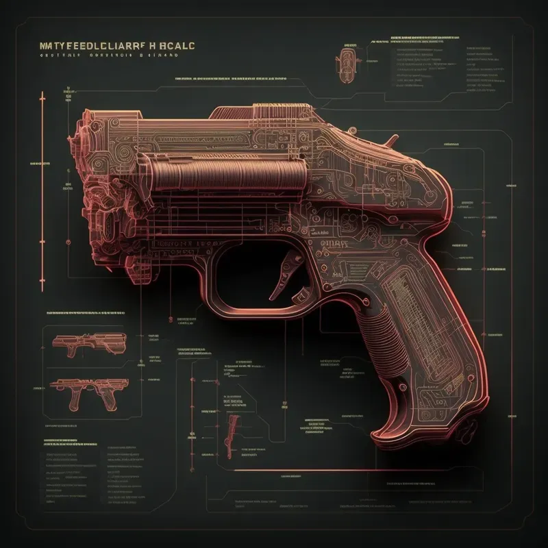 Scifi Gun Schematics Midjourney Prompt | PromptBase