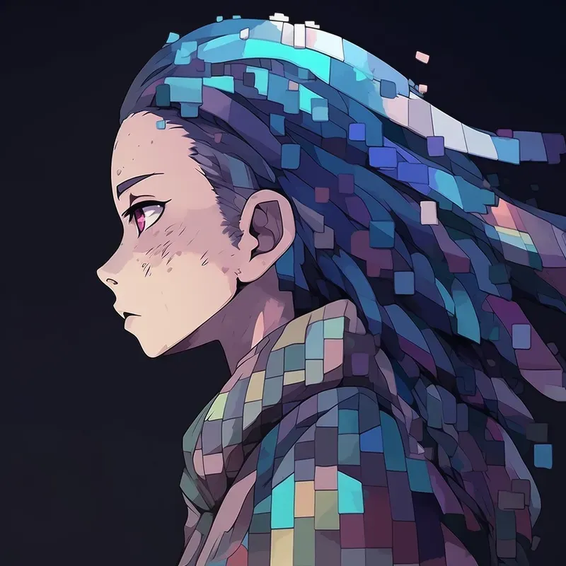 Pixelated Anime NFT Profile Pictures Midjourney Prompt | PromptBase