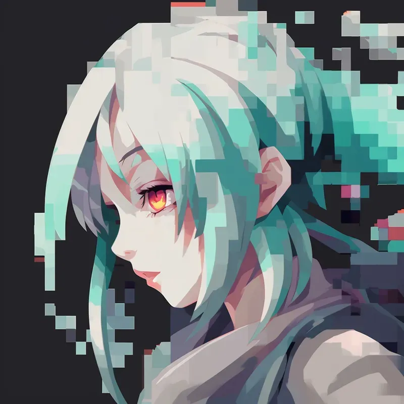 Pixelated Anime NFT Profile Pictures Midjourney Prompt | PromptBase