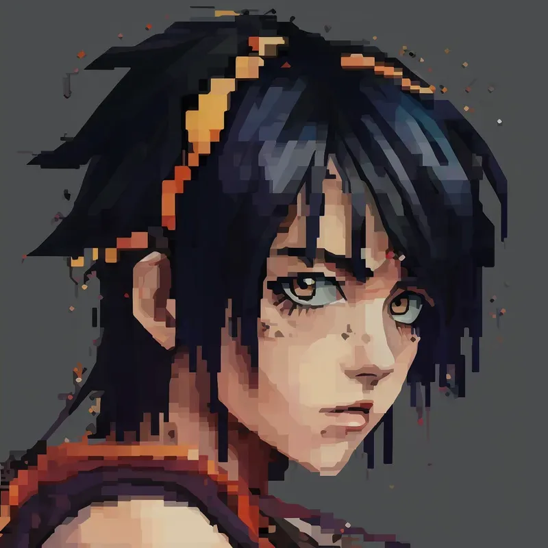 Pixelated Anime NFT Profile Pictures Midjourney Prompt | PromptBase