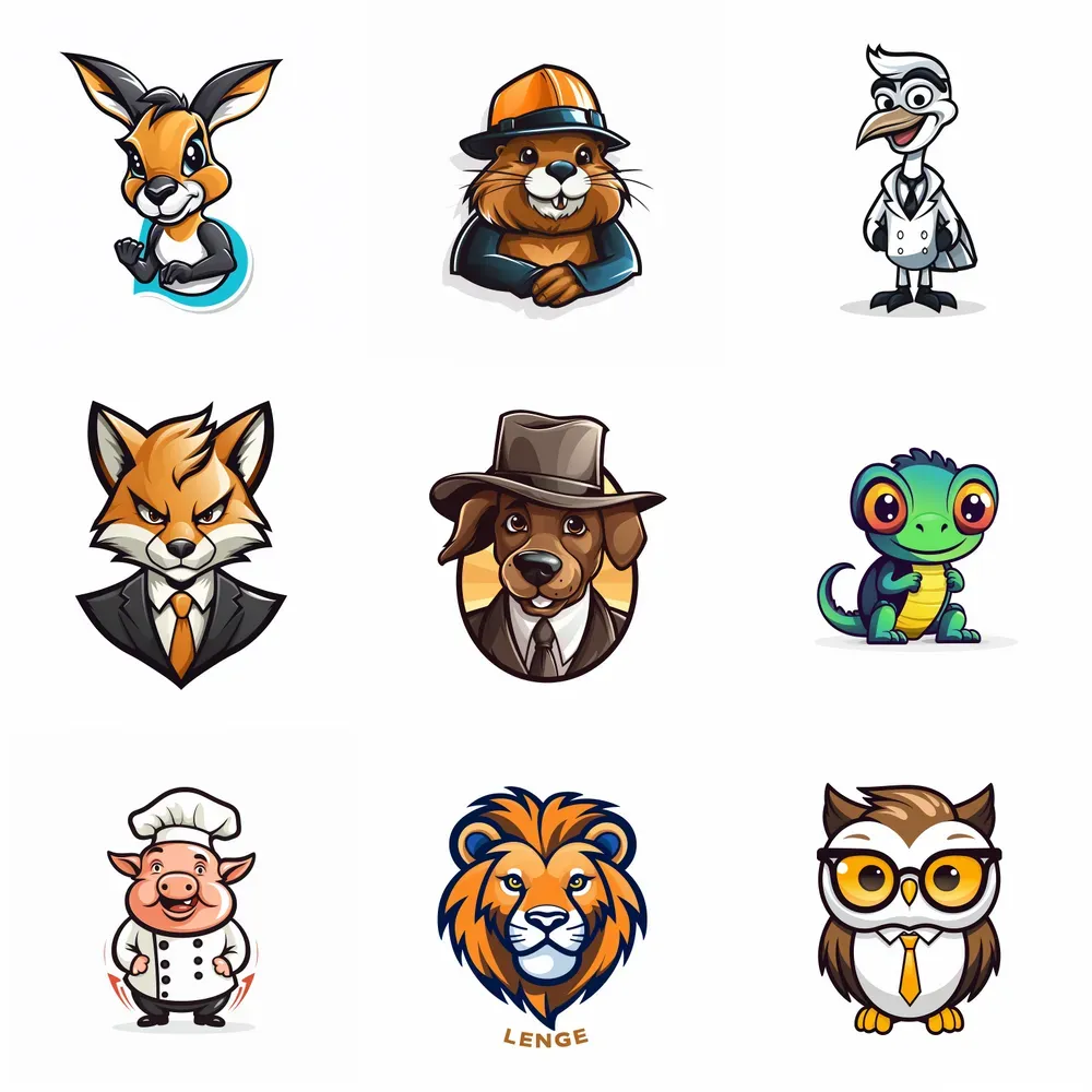 Funny Mascot Logos Midjourney Prompt | PromptBase