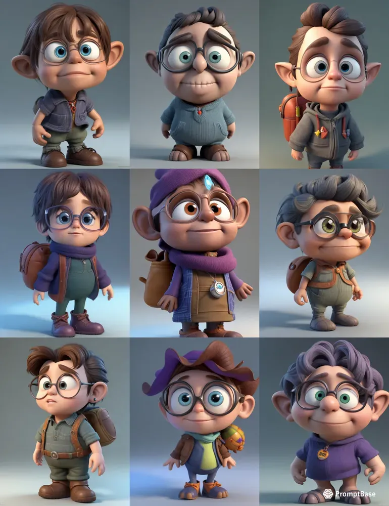 Cute 3D Character Models Leonardo Ai Prompt | PromptBase