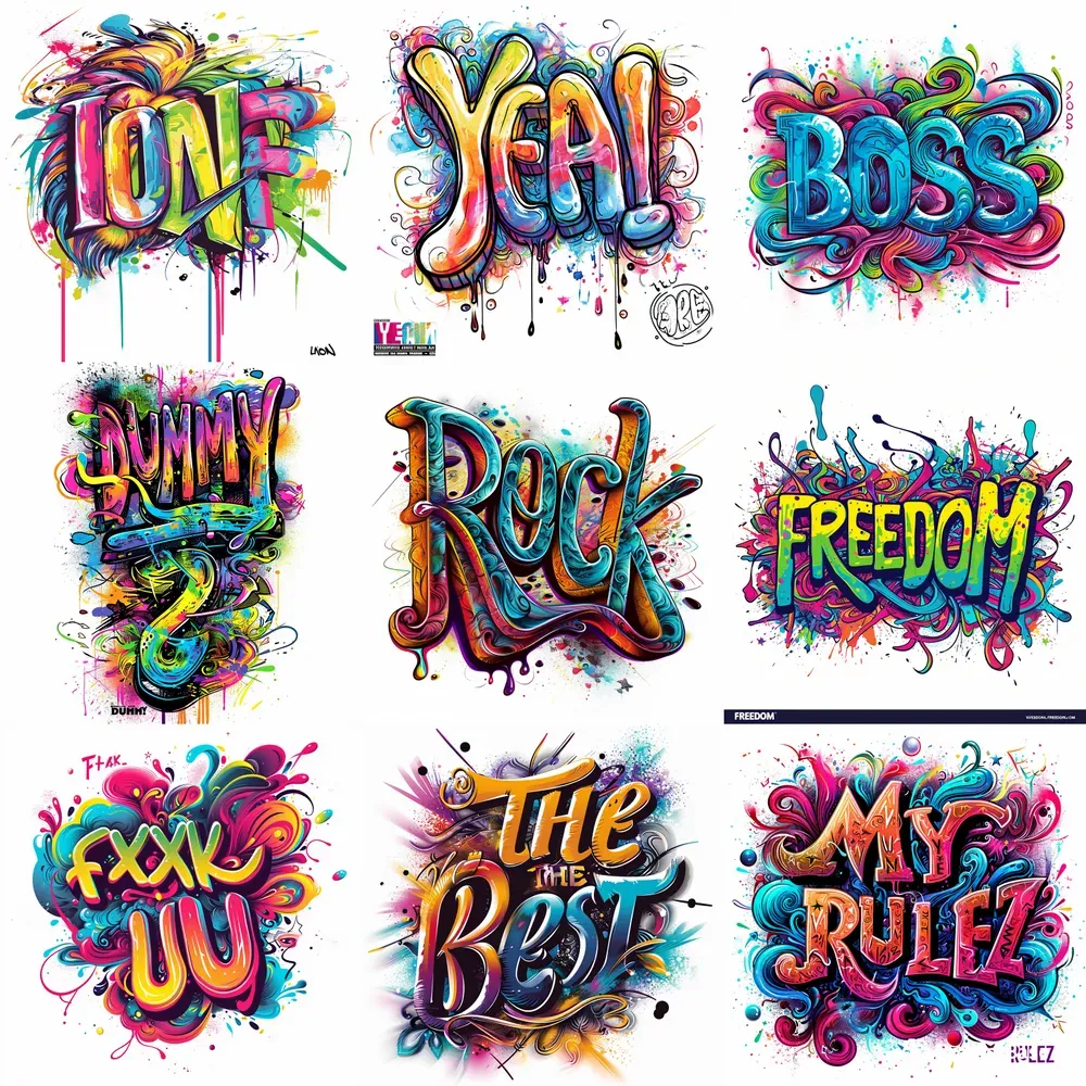 Vibrant Psychedelic Graffiti Style Texts Midjourney Prompt | PromptBase
