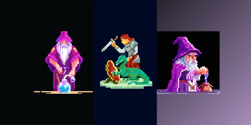 Medieval Pixel Art Illustrations DALL·E Prompt | PromptBase