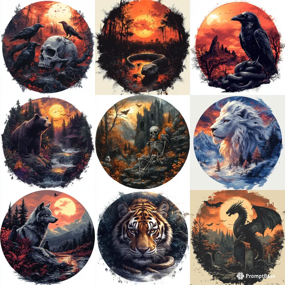 Gothic Metal Emblems Midjourney Prompt | PromptBase