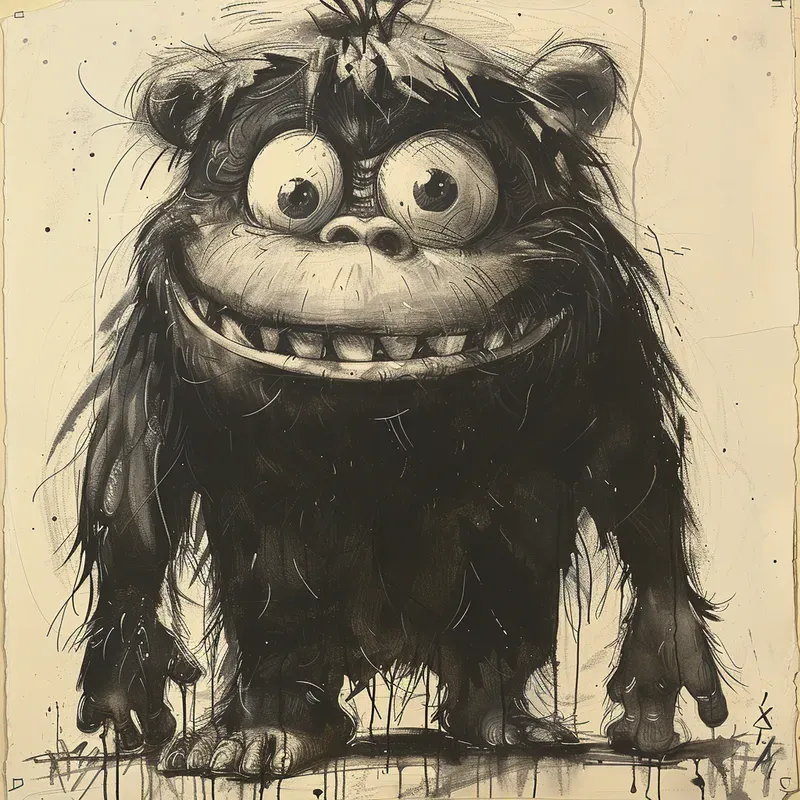 Whimsical Monster Scribbles Midjourney Prompt | PromptBase