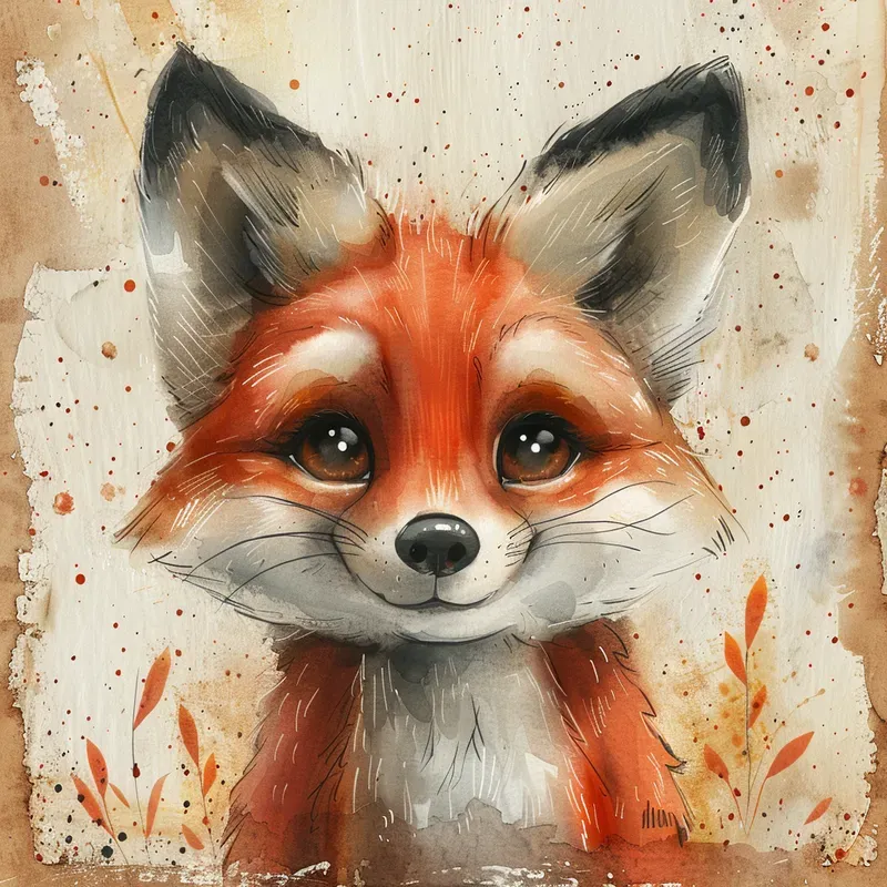 Whimsical Animals Watercolor Paintings Midjourney Prompt | PromptBase