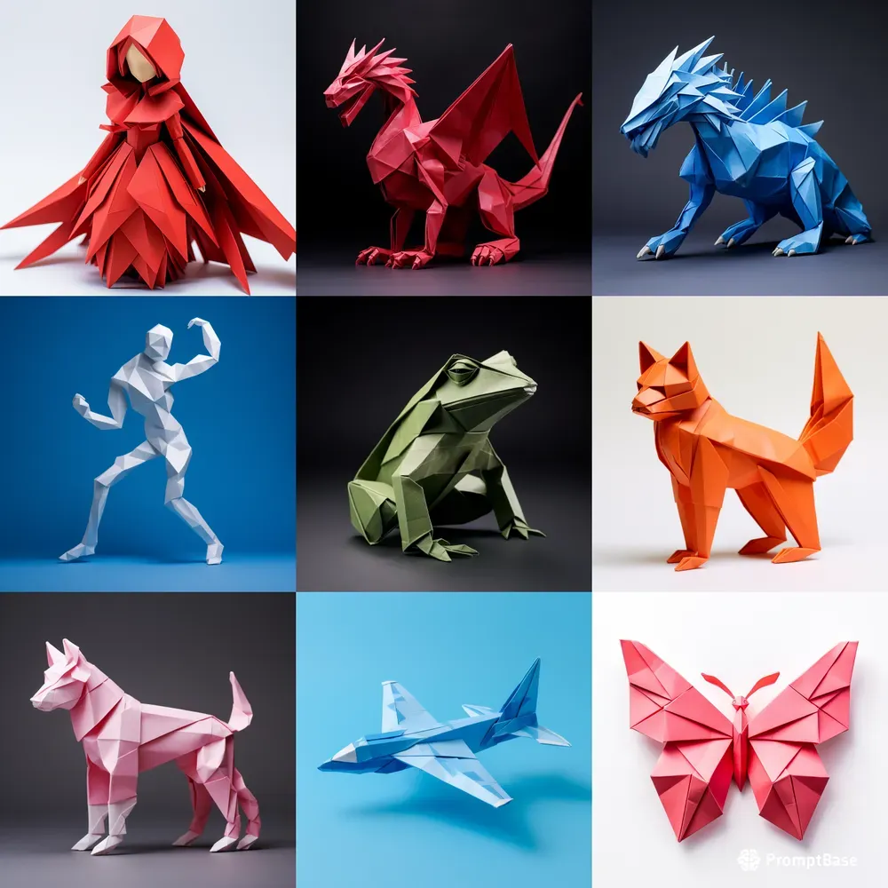 Origami Objects Midjourney Prompt | PromptBase