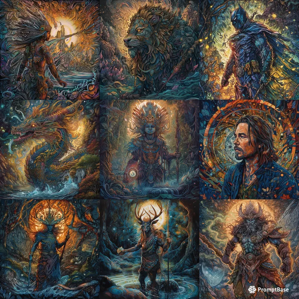 Harmonious Ethereal Ink Line Art Midjourney Prompt | PromptBase