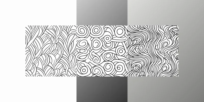 Simple Lines Pattern Coloring Pages Midjourney Prompt | PromptBase