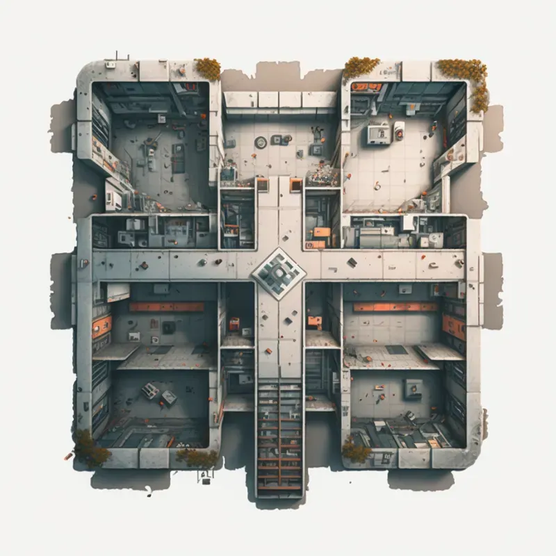 Top View Building Tilemaps Midjourney Prompt | PromptBase