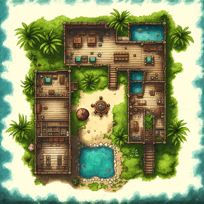 Top View Building Tilemaps Midjourney Prompt Promptbase 