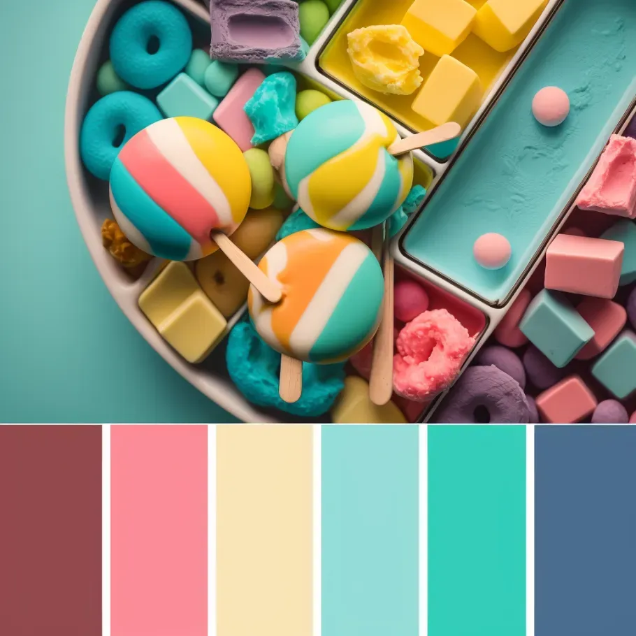 Colorful Images With Color Palettes Midjourney Prompt | PromptBase